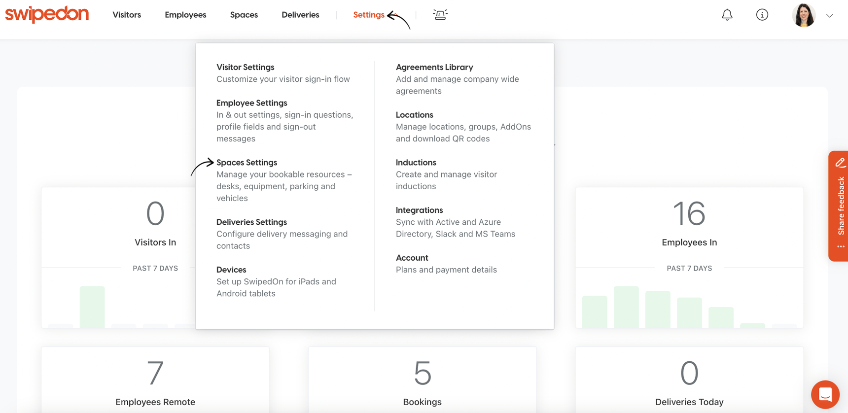Getting started with SwipedOn Spaces